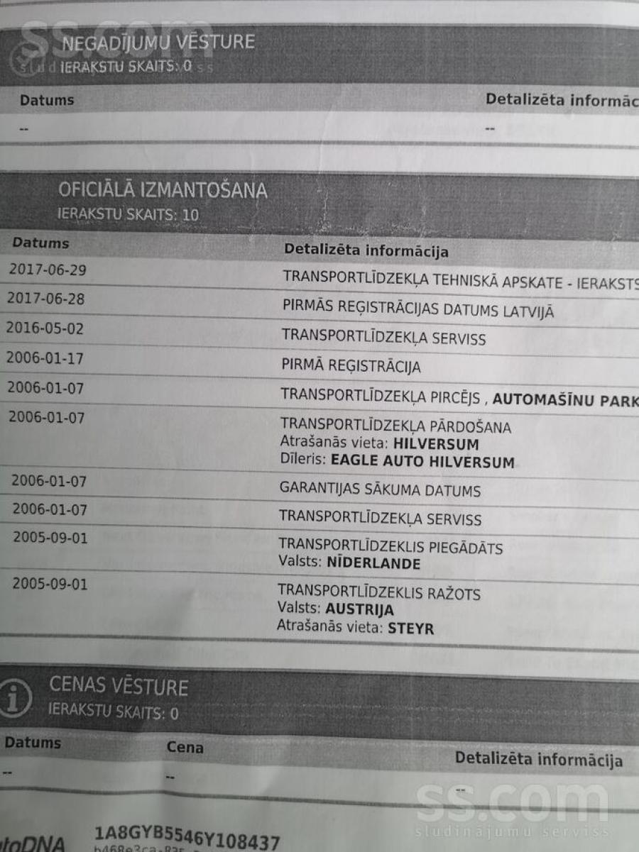 Синий Крайслер Гранд Вояджер 2006 в Елгава, объемом двигателя 2.80 л и пробегом 0 тыс. км за 2200 €, фото 9 на AUTOMOTO.COM.LV