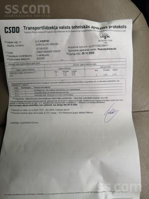 Синий Крайслер Гранд Вояджер 2006 в Елгава, объемом двигателя 2.80 л и пробегом 0 тыс. км за 2200 €, фото 28 на AUTOMOTO.COM.LV