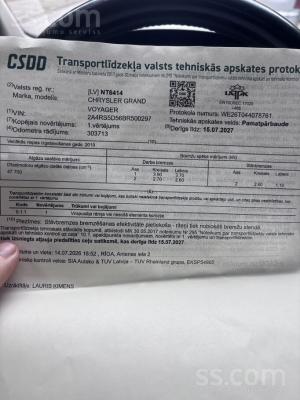 Красный Крайслер Гранд Вояджер 2013 в Рига, объемом двигателя 2.80 л и пробегом 304 тыс. км за 6500 €, фото 18 на AUTOMOTO.COM.LV