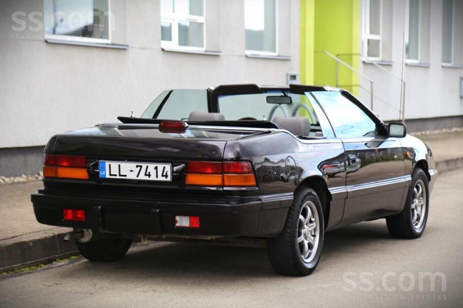 Melns Chrysler le-baron 1991 Rīga, ar dzinēja tilpumu 2.50 L un nobraukumu 213 tūkst. km par 4495 €, foto 6 vietnē AUTOMOTO.COM.LV