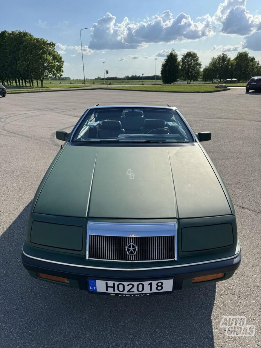 Zaļš Chrysler le-baron 1988 Viļņa, ar dzinēja tilpumu 2.20 L un nobraukumu 140 tūkst. km par 4224 €, foto 10 vietnē AUTOMOTO.COM.LV