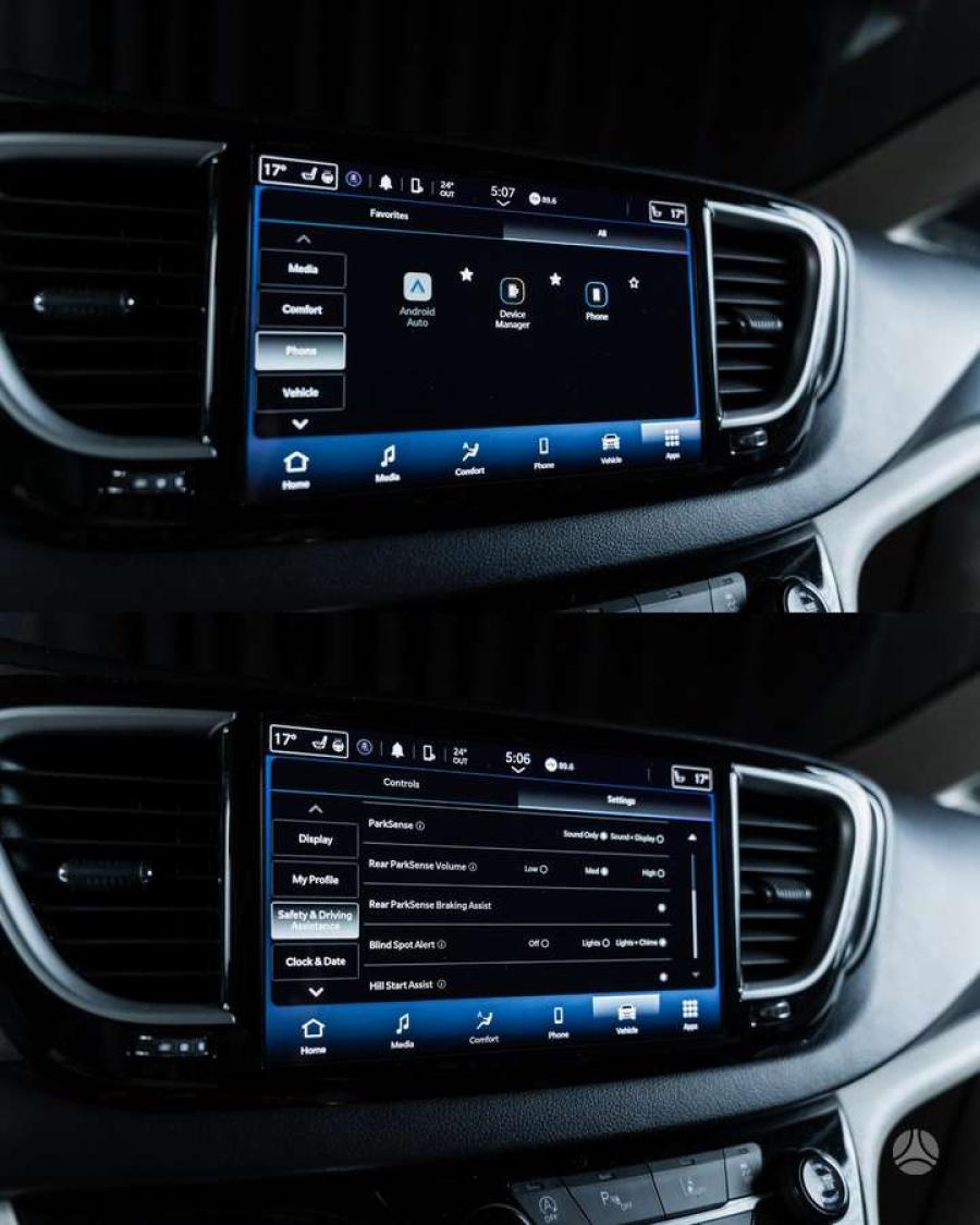 Zils Chrysler Pacifica 2024 Viļņa, ar dzinēja tilpumu 3.60 L un nobraukumu 71 tūkst. km par 32999 €, foto 32 vietnē AUTOMOTO.COM.LV