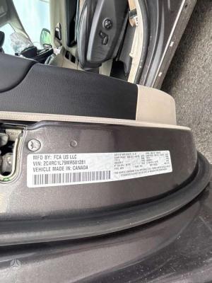 Pelēks Chrysler Pacifica 2021 Ukmergė, ar dzinēja tilpumu 3.61 L un nobraukumu 171 tūkst. km par 8199 €, foto 13 vietnē AUTOMOTO.COM.LV