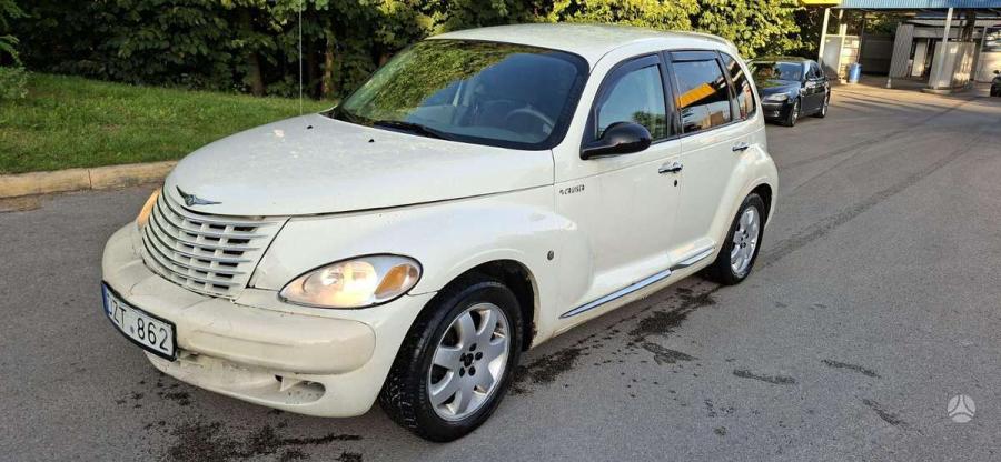 White Chrysler PT Cruiser 2002 in Vilnius, with an engine capacity of 2.40 L and mileage of 190 thousand km for 590 €, photo 4 on AUTOMOTO.COM.LV