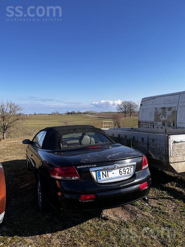 Melns Chrysler Sebring 2002 Talsi, ar dzinēja tilpumu 2.70 L un nobraukumu 176 tūkst. km par 3500 €, foto 2 vietnē AUTOMOTO.COM.LV
