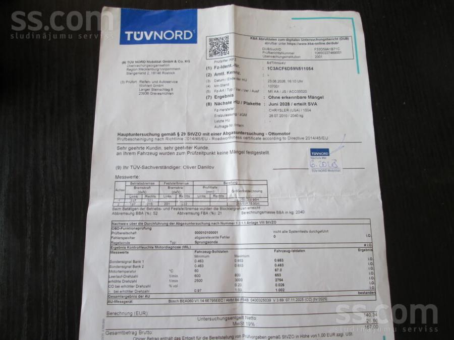 Black Chrysler Sebring 2010 in Riga, with an engine capacity of 2.70 L and mileage of 108 thousand km for 2899 €, photo 16 on AUTOMOTO.COM.LV