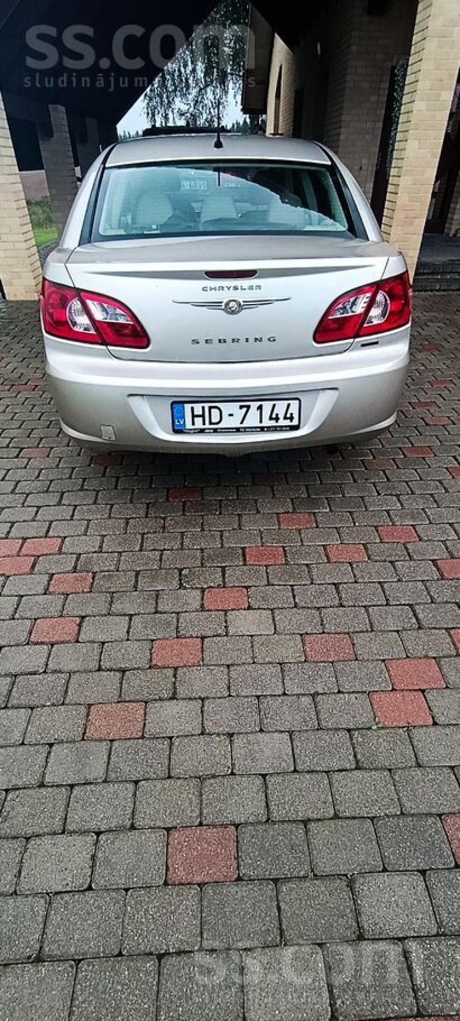 Pelēks Chrysler Sebring 2008 Dobele, ar dzinēja tilpumu 2.40 L un nobraukumu 100 tūkst. km par 2000 €, foto 5 vietnē AUTOMOTO.COM.LV
