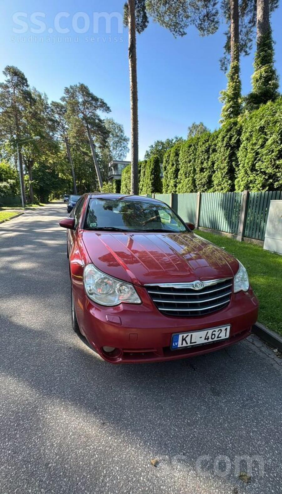 Red Chrysler Sebring 2007 in Jurmala, with an engine capacity of 2.40 L and mileage of 248 thousand km for 2500 €, photo 9 on AUTOMOTO.COM.LV