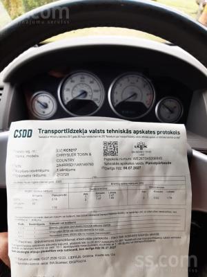 Blue Chrysler town-&-country 2010 in Liepaja, with an engine capacity of 3.80 L and mileage of 214 thousand km for 4000 €, photo 10 on AUTOMOTO.COM.LV