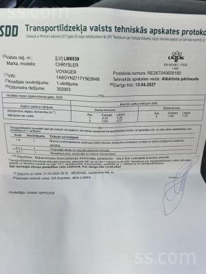Melns Chrysler Voyager 2007 Rēzekne, ar dzinēja tilpumu 2.50 L un nobraukumu 354 tūkst. km par 2000 €, foto 8 vietnē AUTOMOTO.COM.LV
