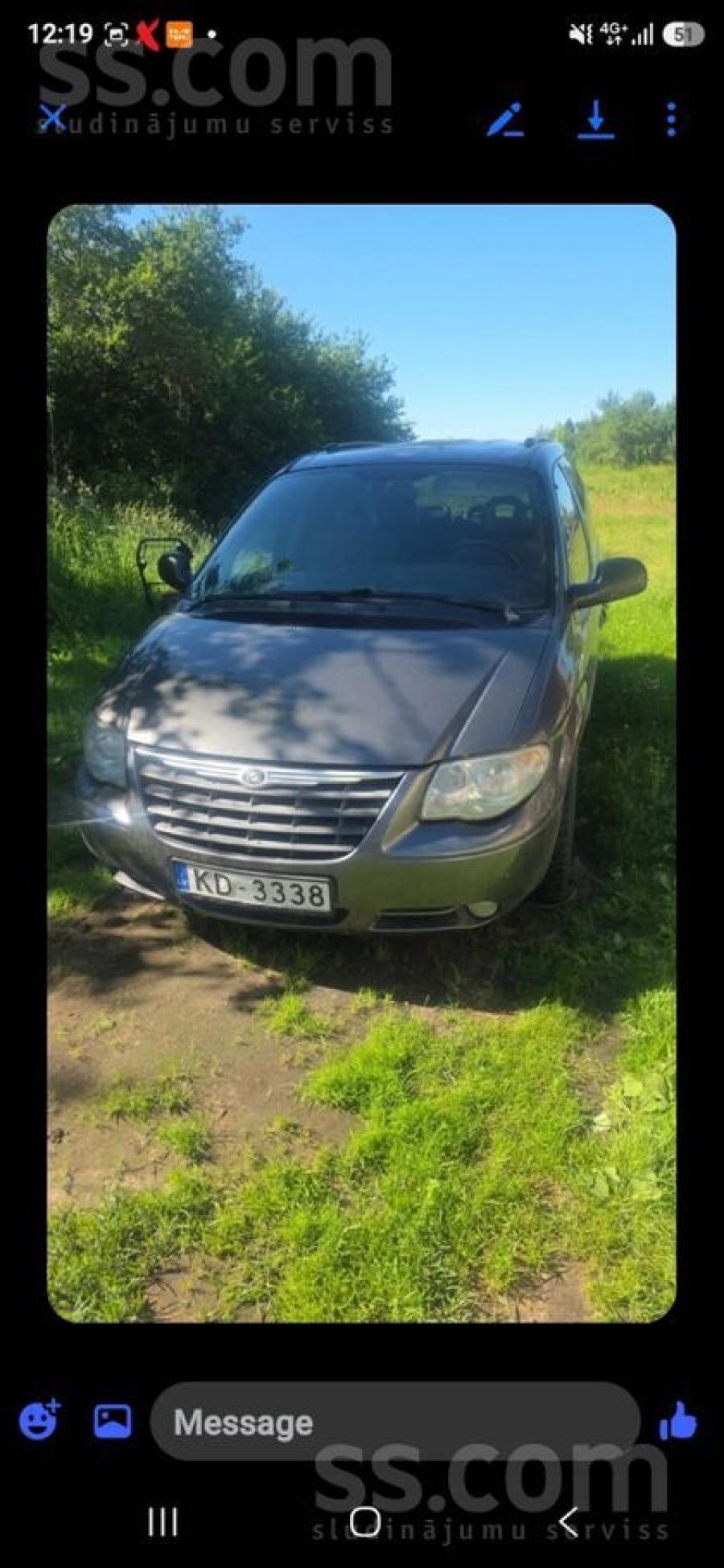 Pelēks Chrysler Voyager 2005 Jēkabpils, ar dzinēja tilpumu 2.50 L un nobraukumu 256 tūkst. km par 1000 €, foto 1 vietnē AUTOMOTO.COM.LV