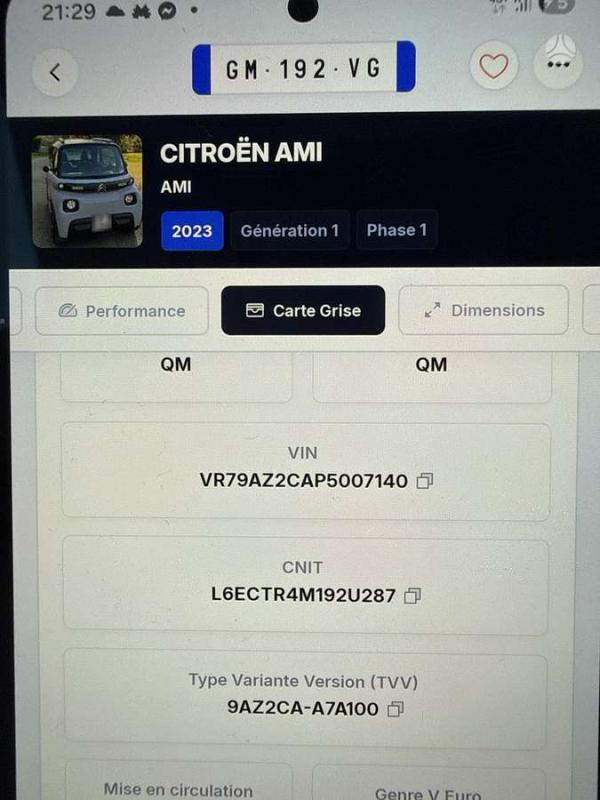 Grey Citroen AMI 2023 in Kaunas, with an engine capacity of 0.00 L and mileage of 11 thousand km for 5500 €, photo 2 on AUTOMOTO.COM.LV