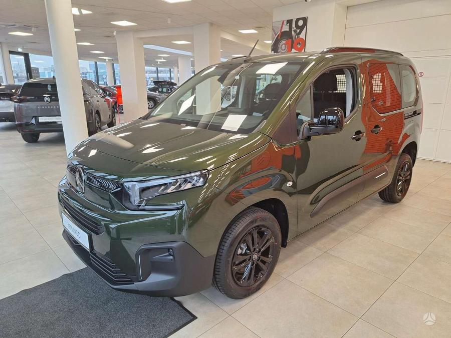 Green Citroen Berlingo 2026 in Vilnius, with an engine capacity of 1.50 L and mileage of 0 thousand km for 26790 €, photo 1 on AUTOMOTO.COM.LV