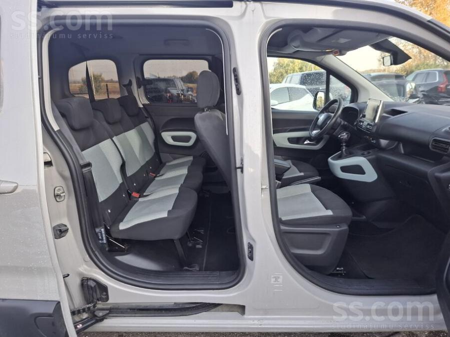 Grey Citroen Berlingo 2019 in Talsi, with an engine capacity of 1.50 L and mileage of 299 thousand km for 6900 €, photo 15 on AUTOMOTO.COM.LV