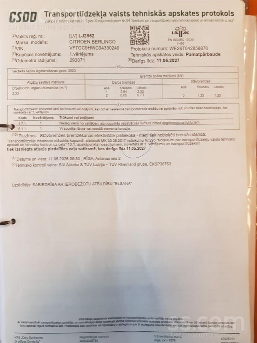 Красный Ситроен Берлинго 2007 в Рига, объемом двигателя 1.50 л и пробегом 295 тыс. км за 1500 €, фото 7 на AUTOMOTO.COM.LV
