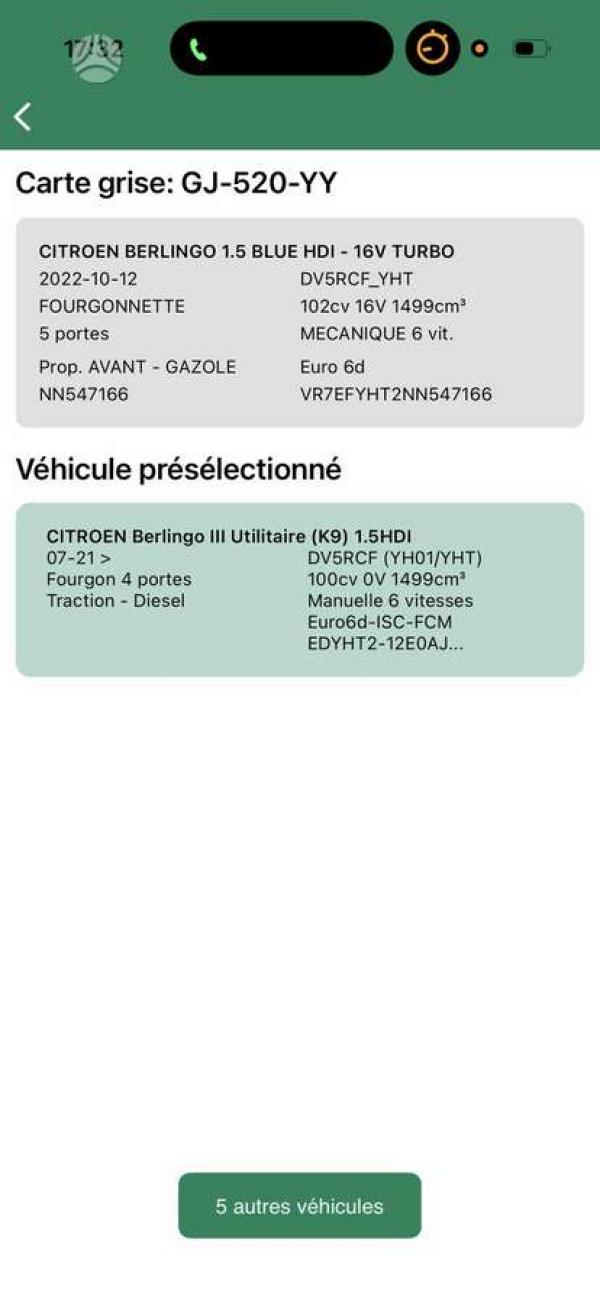 White Citroen Berlingo 2022 in Taurage, with an engine capacity of 1.50 L and mileage of 150 thousand km for 8954 €, photo 8 on AUTOMOTO.COM.LV