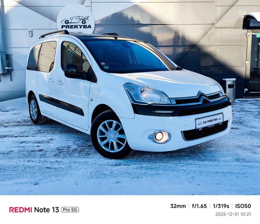 Balts Citroen Berlingo 2012 Kauņa, ar dzinēja tilpumu 1.60 L un nobraukumu 159 tūkst. km par 5750 €, foto 1 vietnē AUTOMOTO.COM.LV