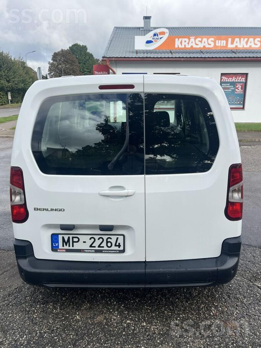 White Citroen Berlingo 2020 in Valmiera, with an engine capacity of 1.50 L and mileage of 146 thousand km for 9500 €, photo 5 on AUTOMOTO.COM.LV