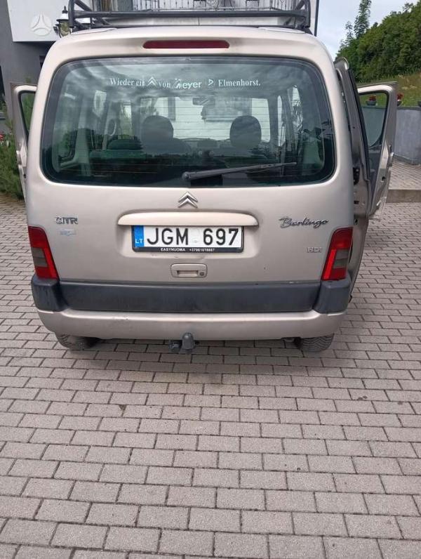 Dzeltens Citroen Berlingo 2004 Viļņa, ar dzinēja tilpumu 2.00 L un nobraukumu 310 tūkst. km par 1700 €, foto 9 vietnē AUTOMOTO.COM.LV