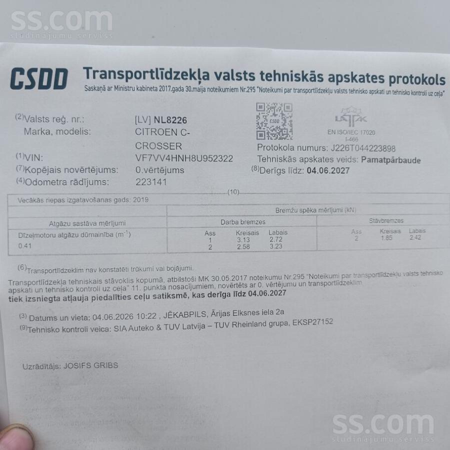 Ситроен С-Кроссер 2008 в Екабпилс, объемом двигателя 2.20 л и пробегом 224 тыс. км за 5099 €, фото 30 на AUTOMOTO.COM.LV