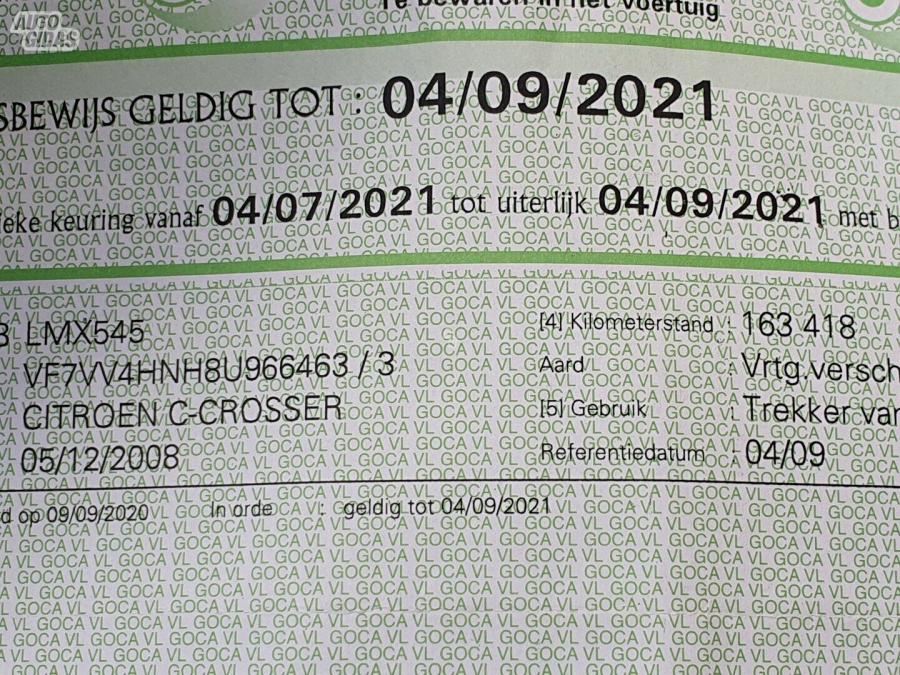Citroen C-Crosser 2009 Šauļi, ar dzinēja tilpumu 2.20 L un nobraukumu 198 tūkst. km par 3700 €, foto 23 vietnē AUTOMOTO.COM.LV