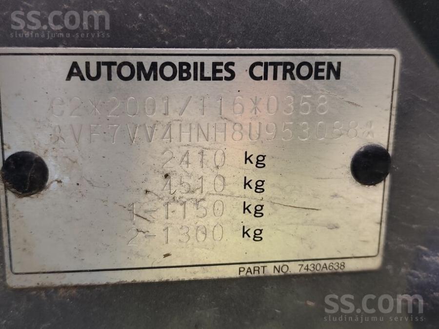 Grey Citroen C-Crosser 2007 in Riga, with an engine capacity of 2.20 L and mileage of 290 thousand km for 1000 €, photo 9 on AUTOMOTO.COM.LV