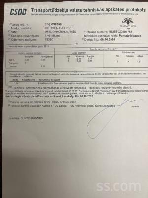 Серый Ситроен С-Элизе 2017 в Рига, объемом двигателя 1.20 л и пробегом 95 тыс. км за 4200 €, фото 10 на AUTOMOTO.COM.LV