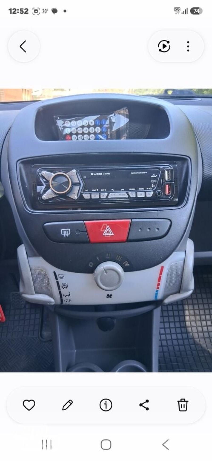 Black Citroen C1 2007 in Klaipeda, with an engine capacity of 1.00 L and mileage of 124 thousand km for 1490 €, photo 8 on AUTOMOTO.COM.LV