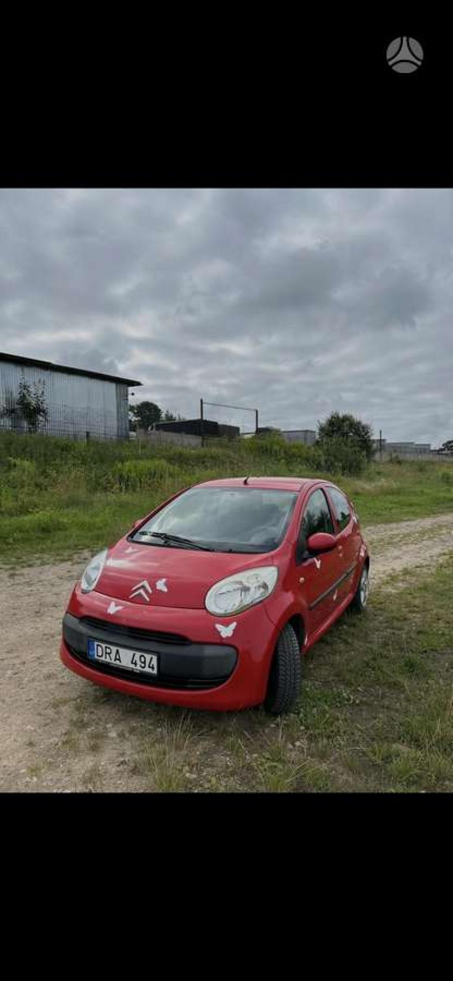 Red Citroen C1 2008 in Vilnius, with an engine capacity of 1.00 L and mileage of 95 thousand km for 2500 €, photo 1 on AUTOMOTO.COM.LV