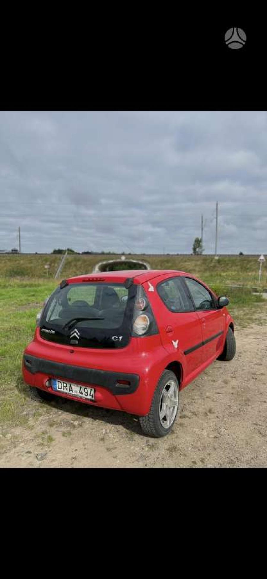Red Citroen C1 2008 in Vilnius, with an engine capacity of 1.00 L and mileage of 95 thousand km for 2500 €, photo 4 on AUTOMOTO.COM.LV