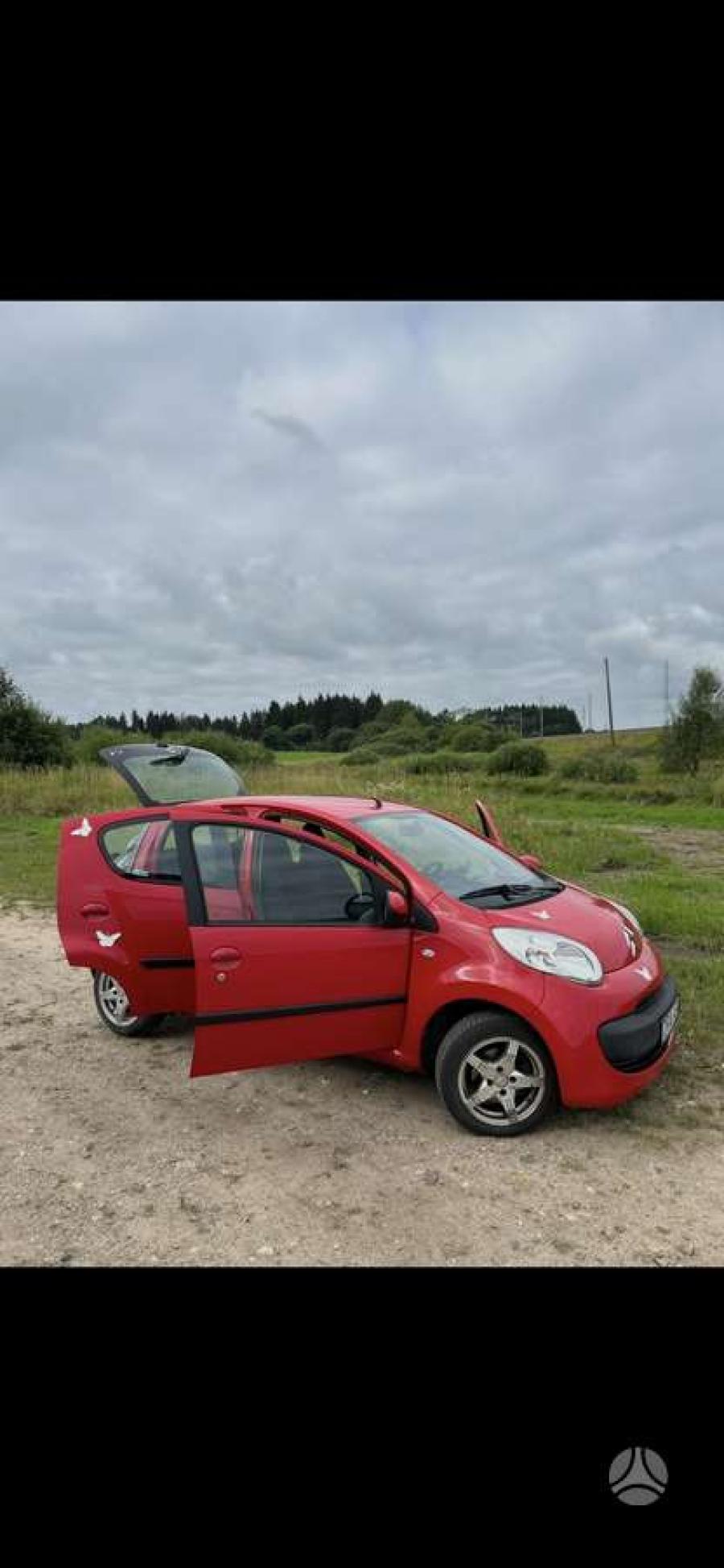 Red Citroen C1 2008 in Vilnius, with an engine capacity of 1.00 L and mileage of 95 thousand km for 2500 €, photo 5 on AUTOMOTO.COM.LV