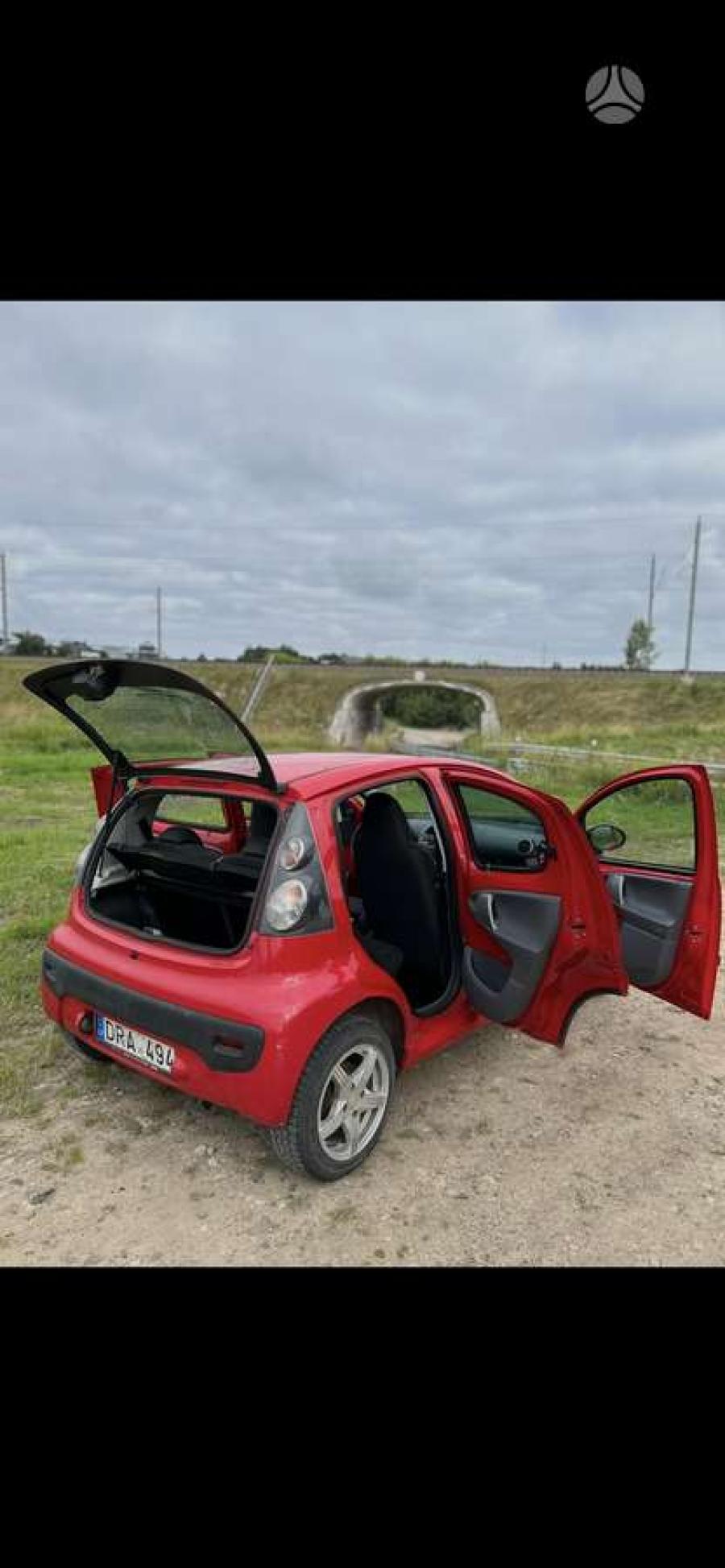 Red Citroen C1 2008 in Vilnius, with an engine capacity of 1.00 L and mileage of 95 thousand km for 2500 €, photo 9 on AUTOMOTO.COM.LV