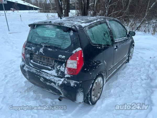 Black Citroen C2 2007 in Tallinn, with an engine capacity of 1.40 L and mileage of 160 thousand km for 500 €, photo 4 on AUTOMOTO.COM.LV