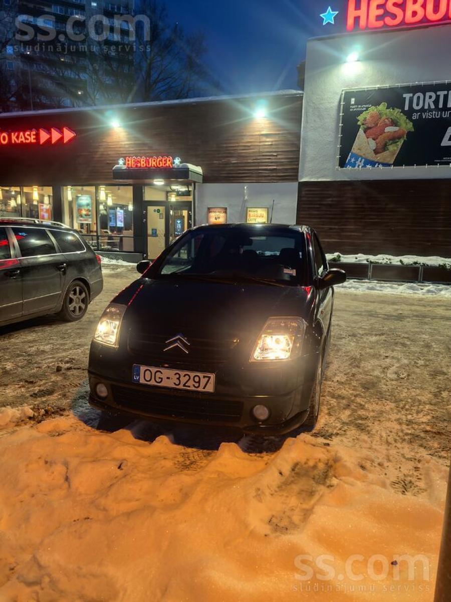 Black Citroen C2 2007 in Riga, with an engine capacity of 1.60 L and mileage of 0 thousand km for 1500 €, photo 1 on AUTOMOTO.COM.LV