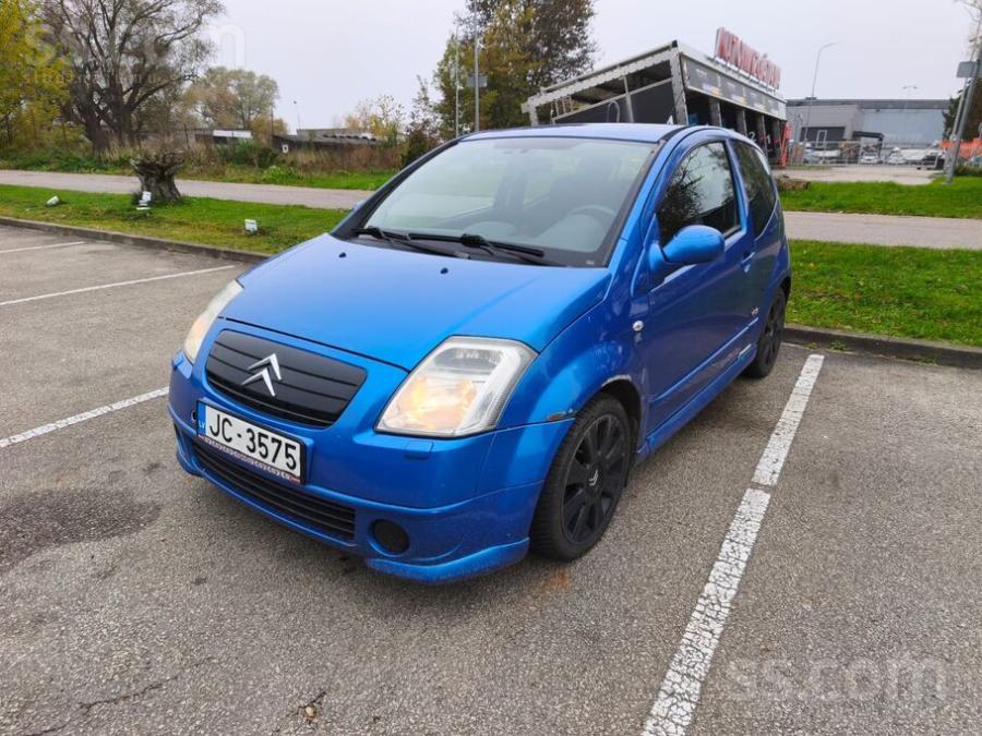 Blue Citroen C2 2005 in Riga, with an engine capacity of 1.60 L and mileage of 190 thousand km for 1500 €, photo 1 on AUTOMOTO.COM.LV