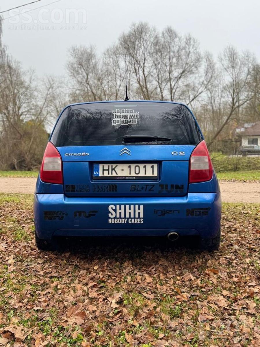 Blue Citroen C2 2008 in Riga, with an engine capacity of 1.60 L and mileage of 180 thousand km for 1100 €, photo 6 on AUTOMOTO.COM.LV