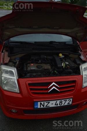Sarkans Citroen C2 2006 Valmiera, ar dzinēja tilpumu 1.40 L un nobraukumu 227 tūkst. km par 1350 €, foto 6 vietnē AUTOMOTO.COM.LV