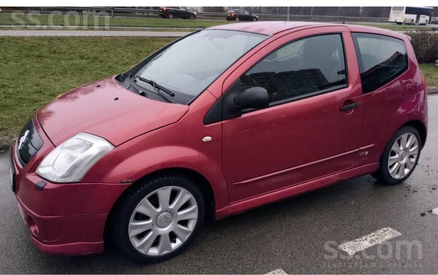 Red Citroen C2 2005 in Riga, with an engine capacity of 1.60 L and mileage of 123 thousand km for 1000 €, photo 2 on AUTOMOTO.COM.LV