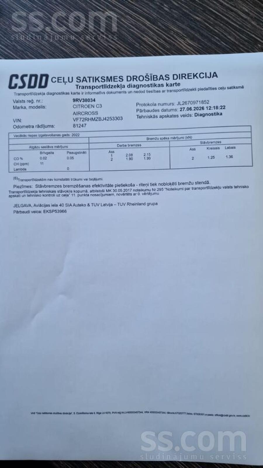 Синий Ситроен C3 Aircross 2018 в Елгава, объемом двигателя 1.20 л и пробегом 81 тыс. км за 7790 €, фото 22 на AUTOMOTO.COM.LV