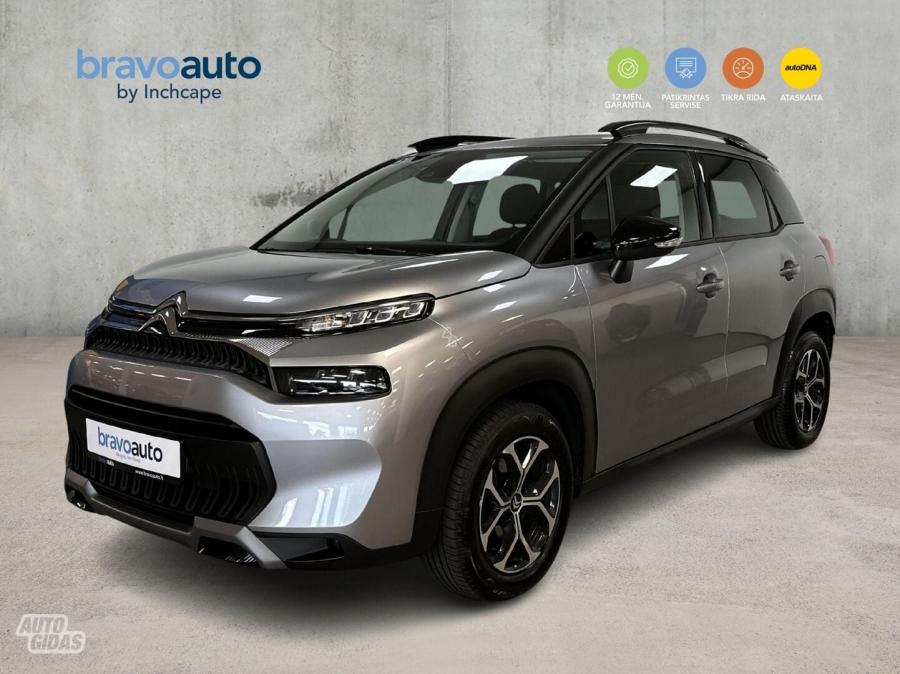 Grey Citroen c3-aircross 2024 in Vilnius, with an engine capacity of 1.20 L and mileage of 25 thousand km for 16255 €, photo 1 on AUTOMOTO.COM.LV