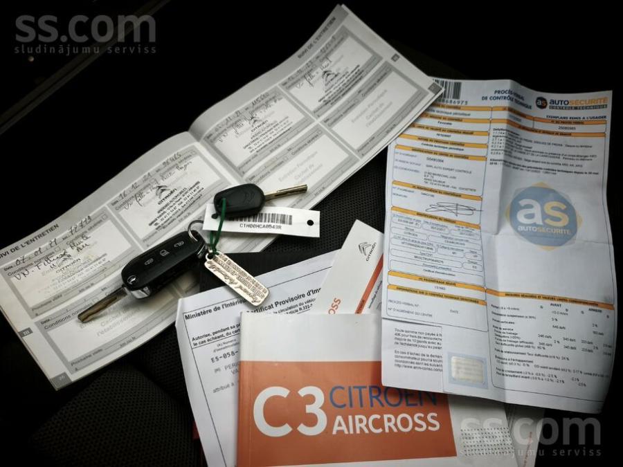 Серый Ситроен C3 Aircross 2018 в Елгава, объемом двигателя 1.20 л и пробегом 140 тыс. км за 8490 €, фото 25 на AUTOMOTO.COM.LV