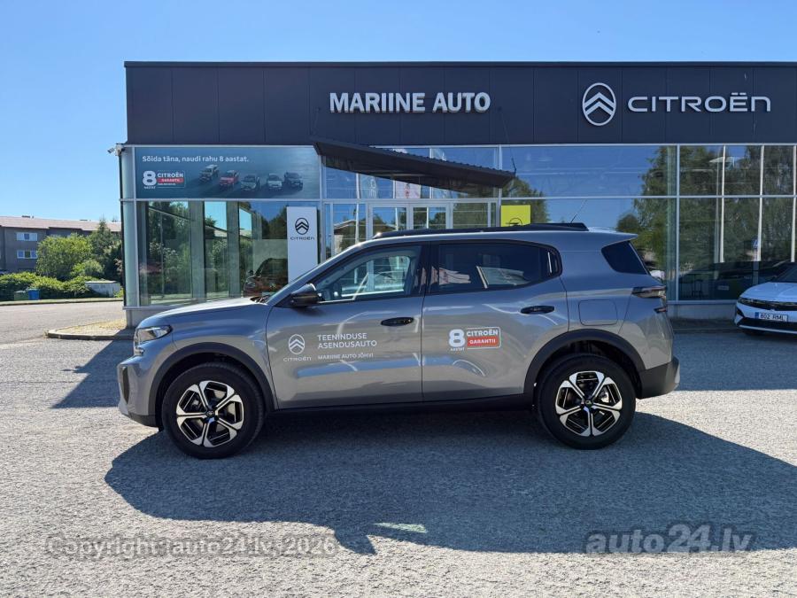 Pelēks Citroen c3-aircross 2025 Jehvi, ar dzinēja tilpumu 1.20 L un nobraukumu 6 tūkst. km par 24490 €, foto 1 vietnē AUTOMOTO.COM.LV