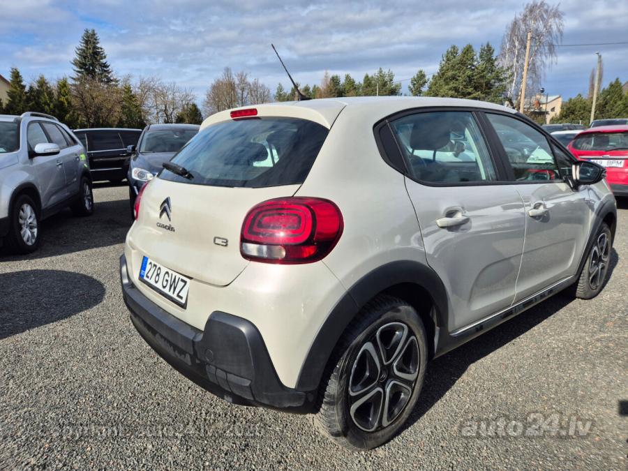 Beige Citroen C3 2019 in Tartu, with an engine capacity of 1.20 L and mileage of 31 thousand km for 6990 €, photo 3 on AUTOMOTO.COM.LV