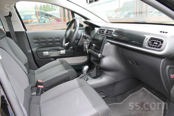 Black Citroen C3 2019 in Riga, with an engine capacity of 1.20 L and mileage of 0 thousand km for 8290 €, photo 10 on AUTOMOTO.COM.LV