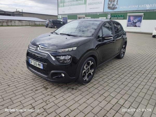 Citroen C3 2021 Tauragė vietnē Melns Citroen C3 2021 Tauragė, ar dzinēja tilpumu 1.50 L un nobraukumu 40 tūkst. km par 7500 €, foto 1 vietnē AUTOMOTO.COM.LV
