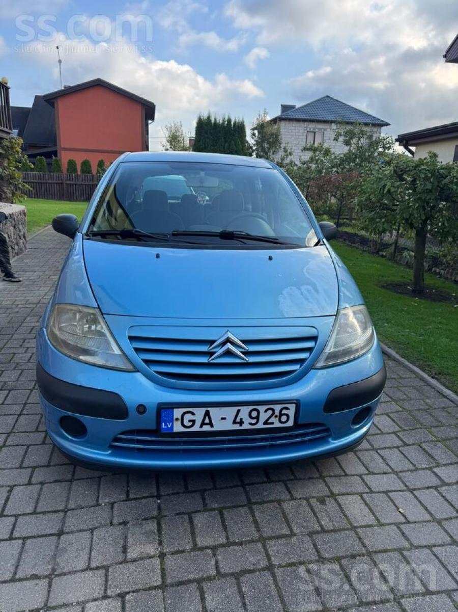 Blue Citroen C3 2003 in Riga, with an engine capacity of 1.40 L and mileage of 333 thousand km for 1000 €, photo 3 on AUTOMOTO.COM.LV