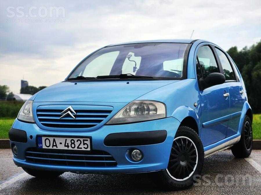 Blue Citroen C3 2005 in Riga, with an engine capacity of 1.40 L and mileage of 279 thousand km for 950 €, photo 1 on AUTOMOTO.COM.LV