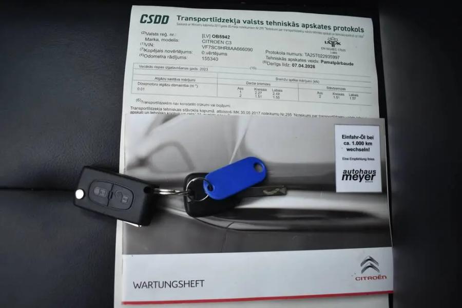 Синий Ситроен С3 2010 в Талси, объемом двигателя 1.60 л и пробегом 155 тыс. км за 3900 €, фото 25 на AUTOMOTO.COM.LV