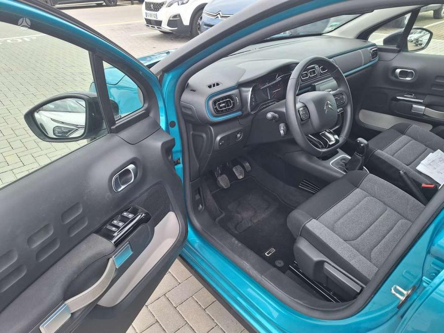 Blue Citroen C3 2021 in Taurage, with an engine capacity of 1.20 L and mileage of 7 thousand km for 8300 €, photo 12 on AUTOMOTO.COM.LV