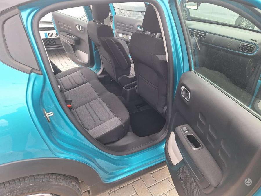Blue Citroen C3 2021 in Taurage, with an engine capacity of 1.20 L and mileage of 7 thousand km for 8300 €, photo 15 on AUTOMOTO.COM.LV